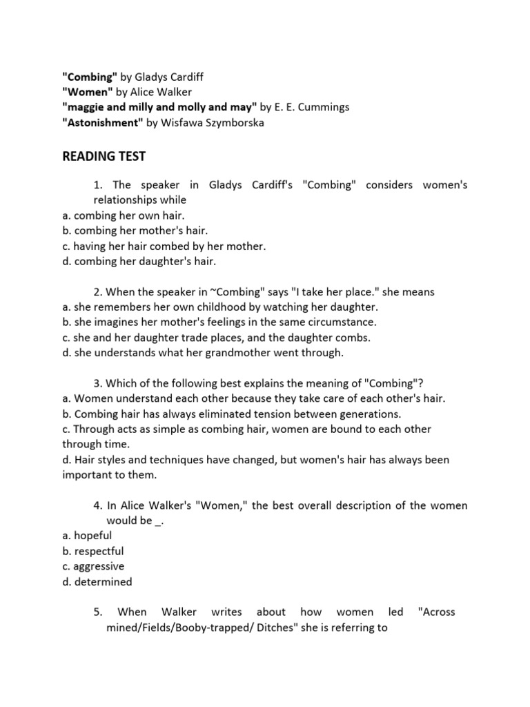 crt1-7 Combing Selections | PDF