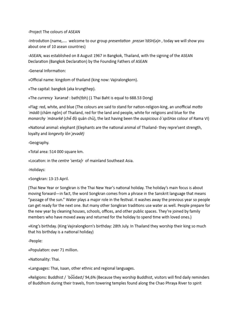 Project The Colours of ASEAN | PDF