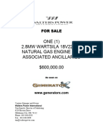 Wartsila 20V34SG Power Plant Equipment | PDF | Engines | Power Station