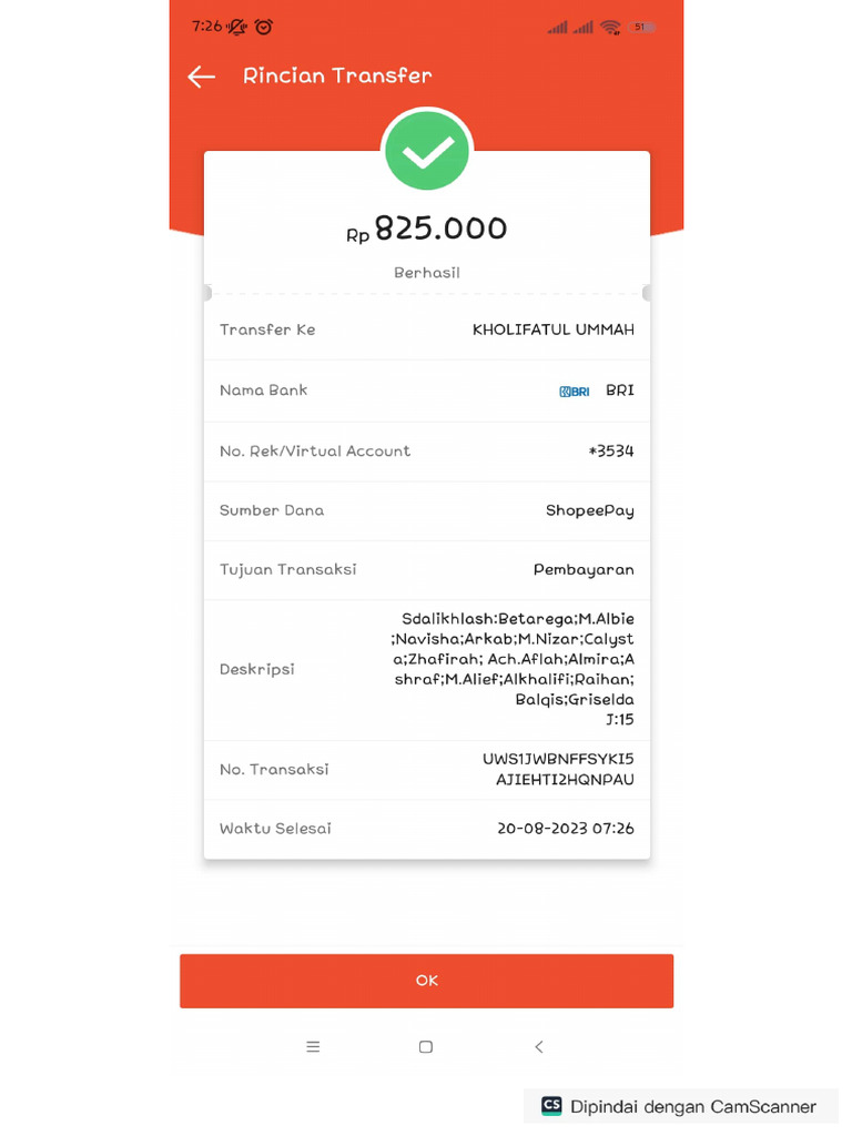 Bukti Pembayaran Lomba | PDF
