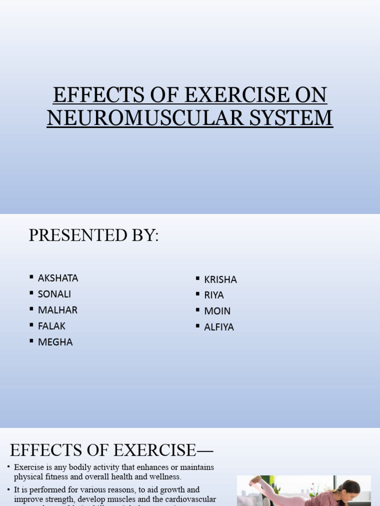 Effects of Exercise On Muscles | PDF | Skeletal Muscle | Brain