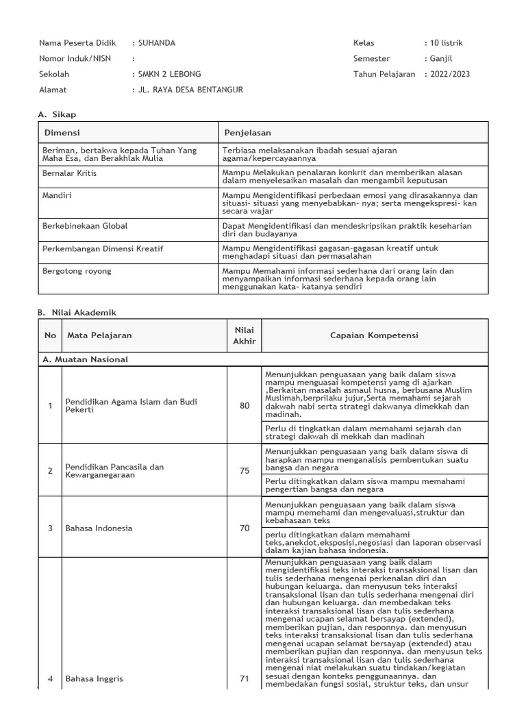 Suhanda 10 Listrik Nilai | PDF