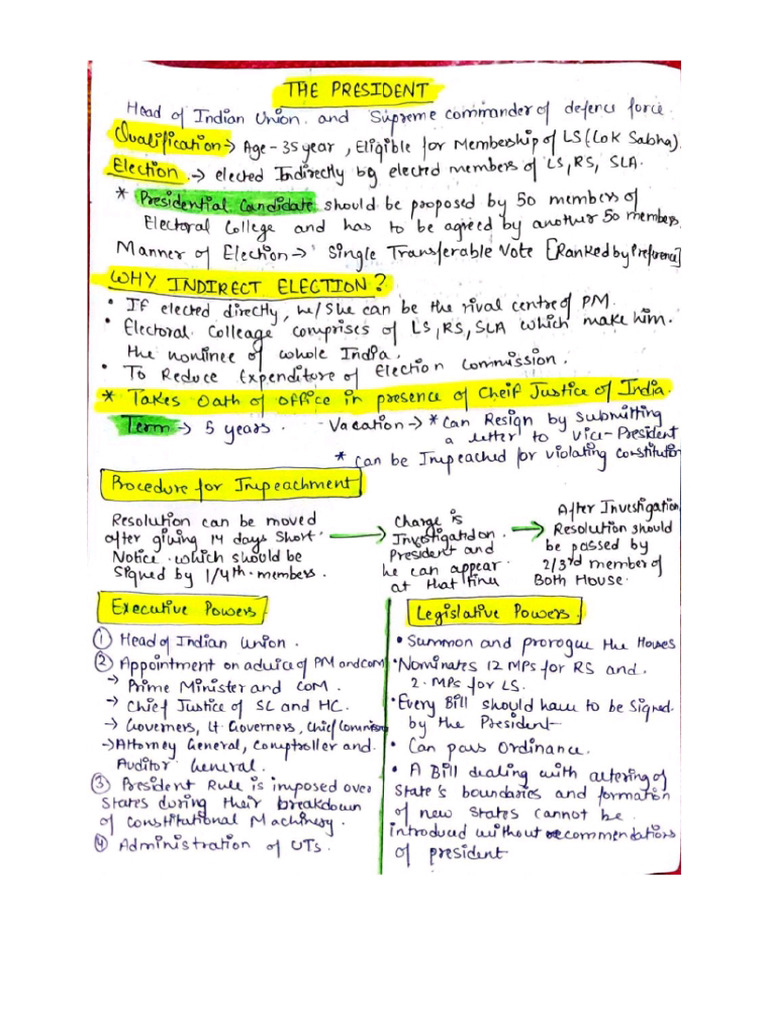 The President Handwritten Notes | PDF