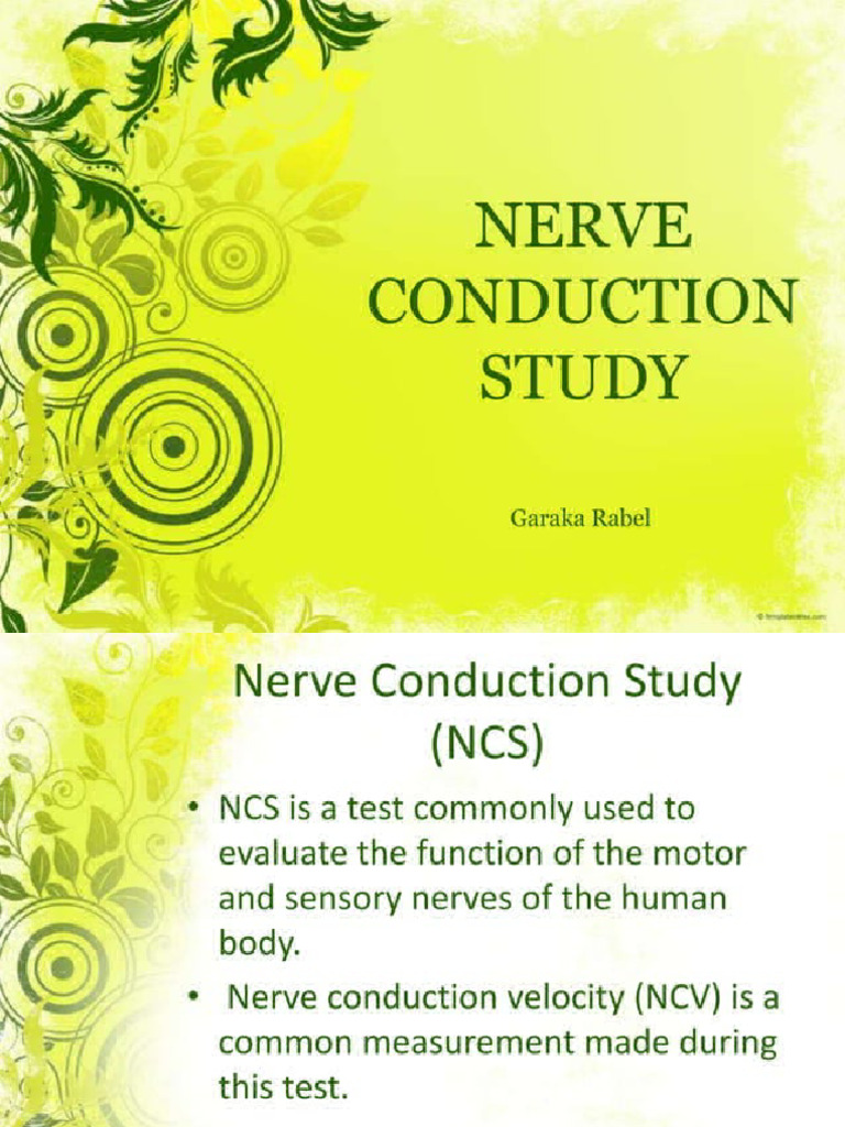 Nerve Conduction Study - 1 | PDF