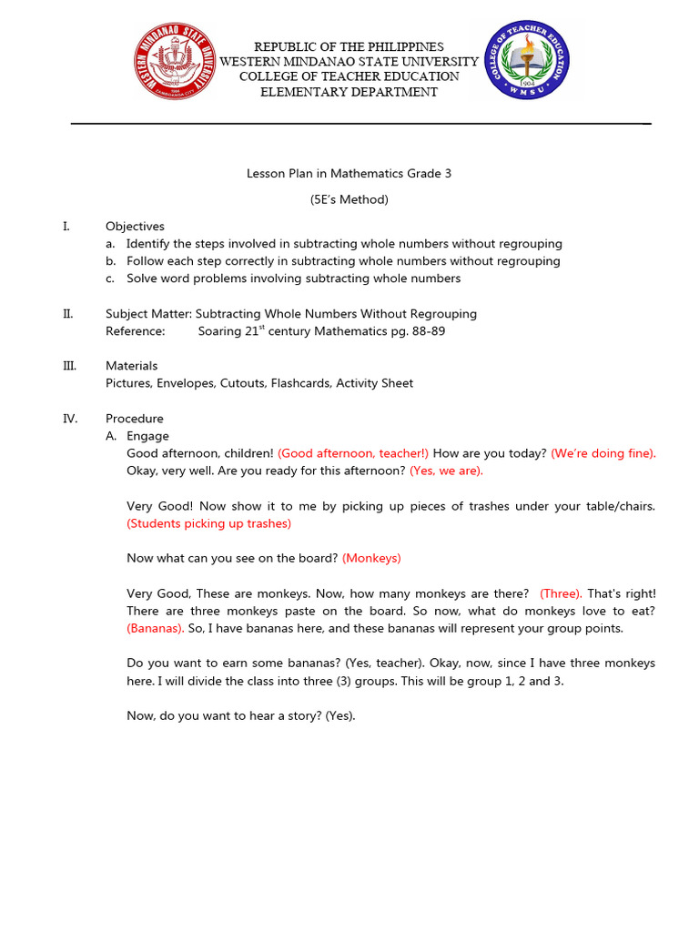 Mathematics LP | PDF | Subtraction | Mathematics