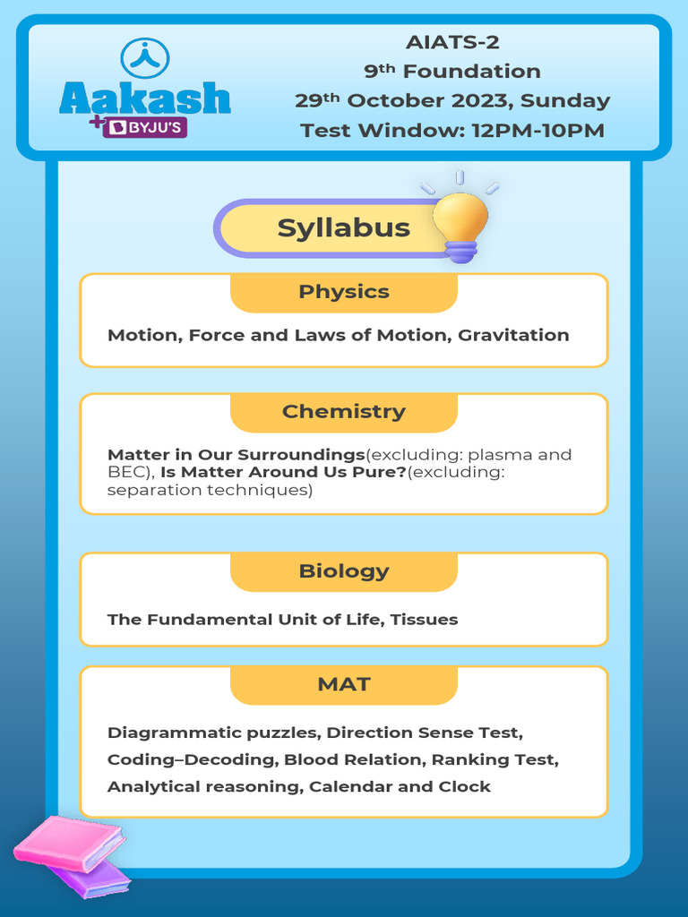 AIATS 2 Syllabus Grade 9 | PDF | Technology & Engineering