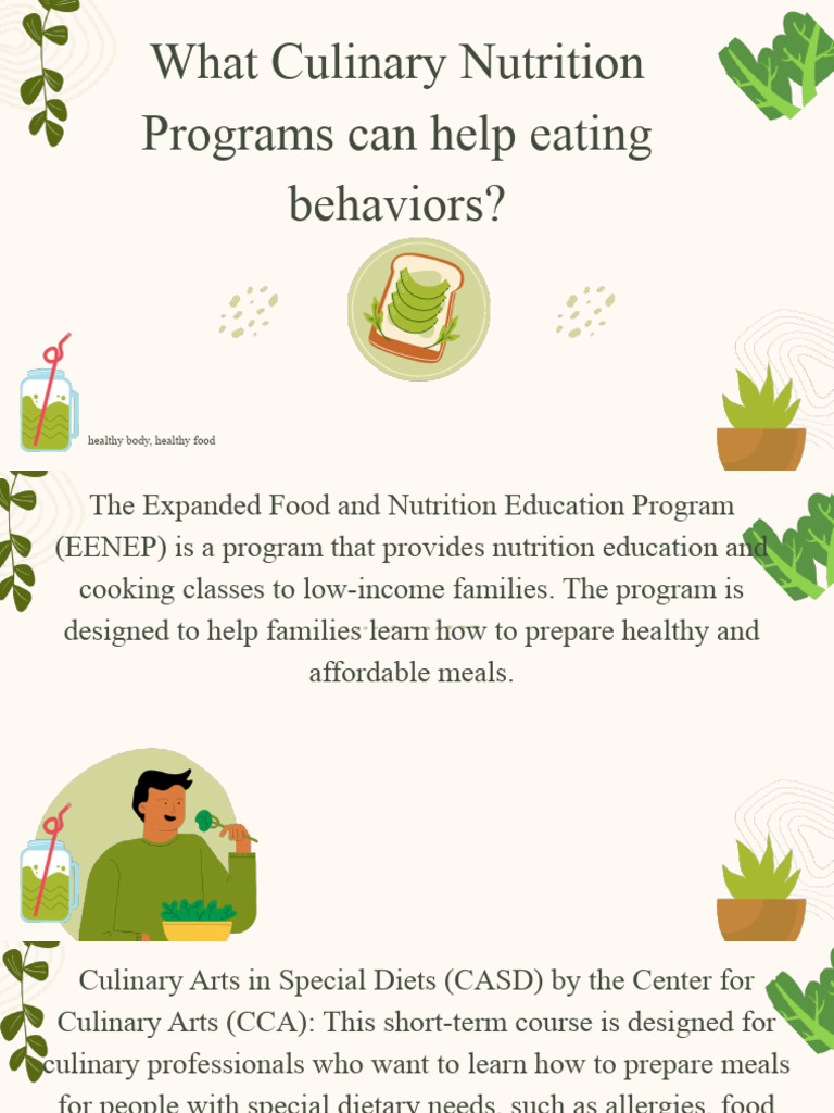 Culinary Nutrition Programs | PDF | Foods | Healthy Diet