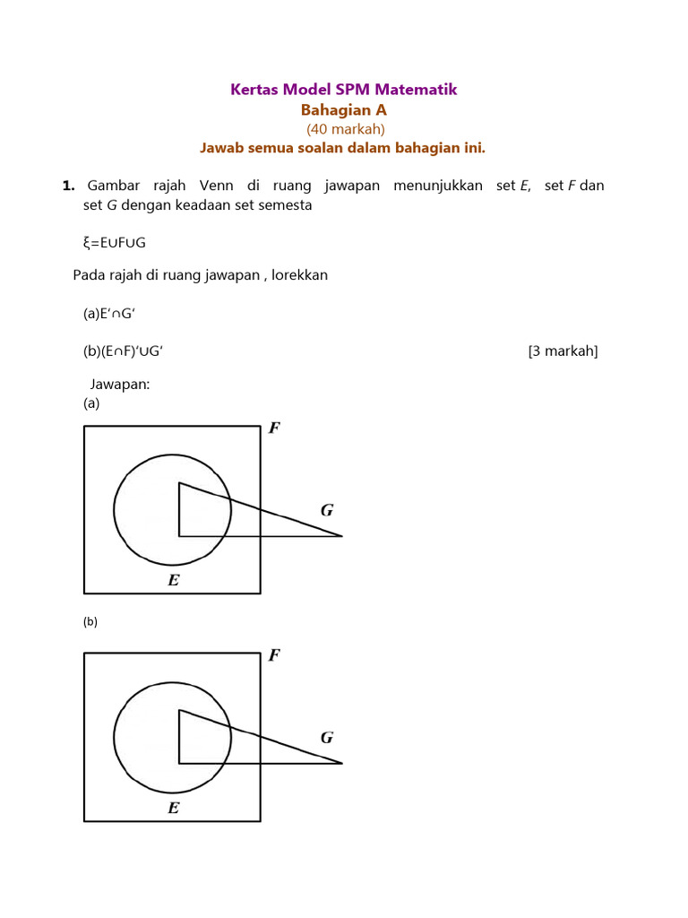 Kertas Model SPM Matematik | PDF