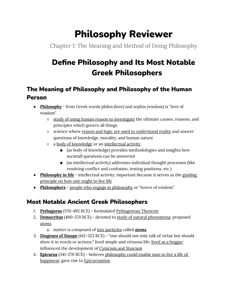 Intro to Greek Philosophy | PDF | Truth | Reason