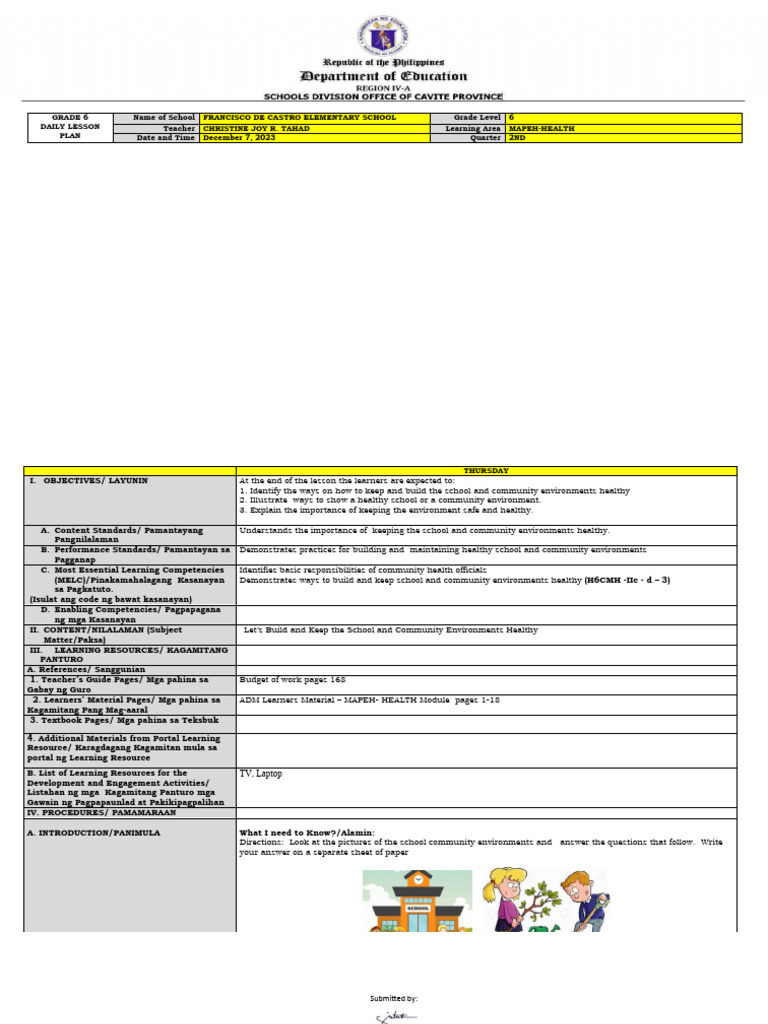 Q2 - Mapeh Health-Week5 Day4 | PDF | Behavior Modification | Cognition