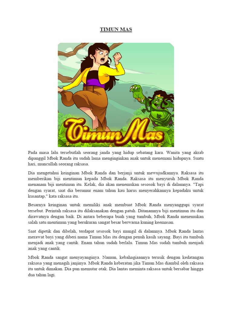 Timun Mas | PDF | Agama & Spiritualitas