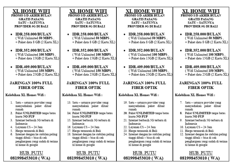 Brosur XL Home Tempel New | PDF | Komputer