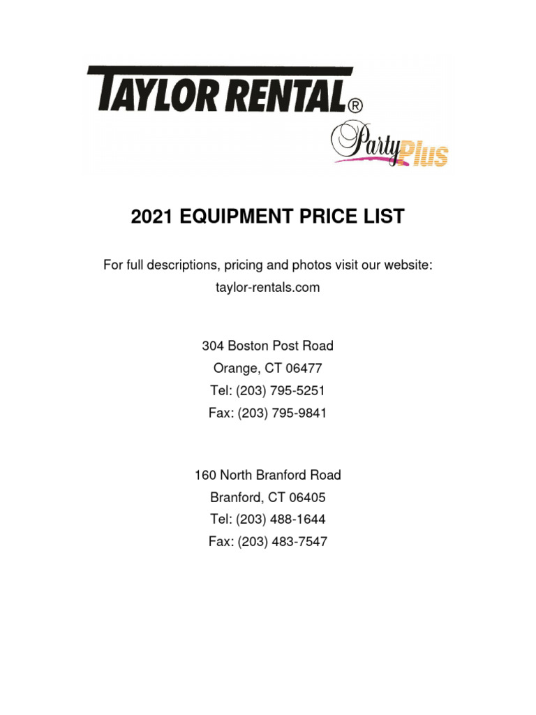 2021 Equipment Price List | Download Free PDF | Loader (Equipment) | Tools