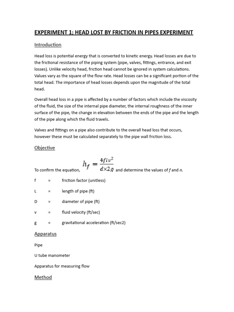 Fluid Labwork | PDF | Friction | Civil Engineering Fluid Labwork | PDF | Friction | Civil Engineering