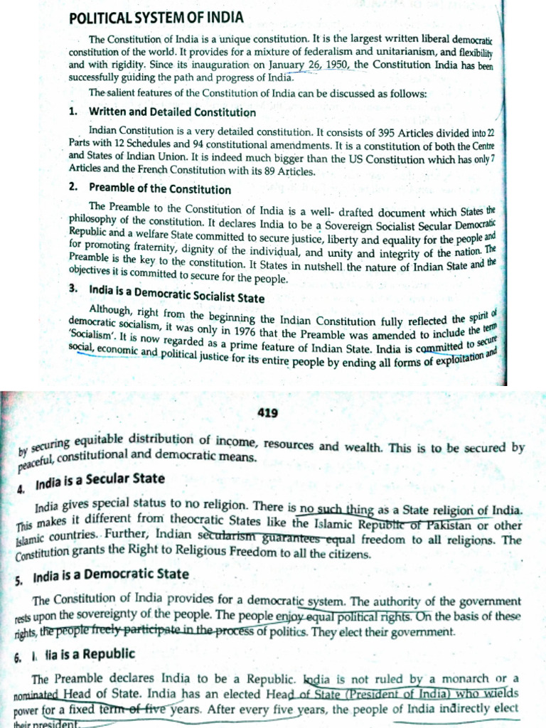 Political System of India | PDF