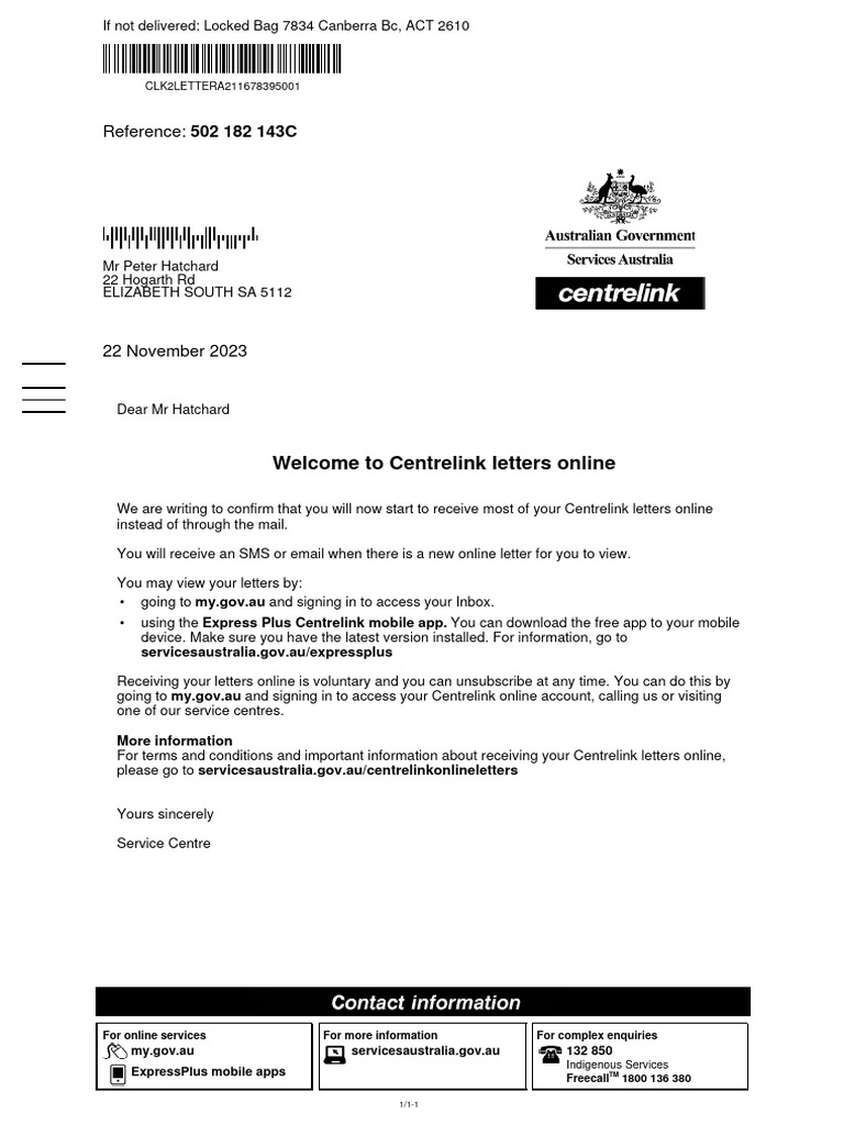 CDC Welcome Letter For SOM Sign-Up - A211678395 | PDF