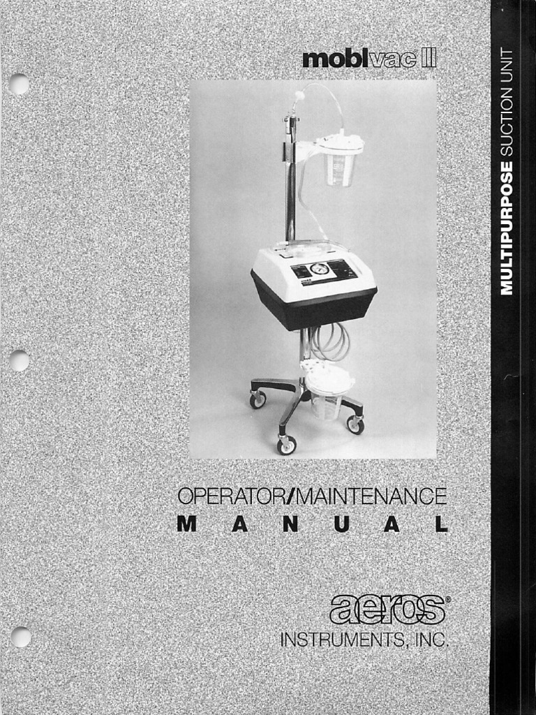 Aeros Mobivac III Suction Pump - User Manual | PDF