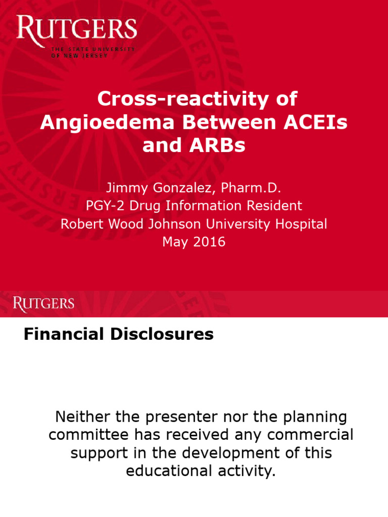 ACEI and ARB Angioedema | PDF | Clinical Medicine | Causes Of Death