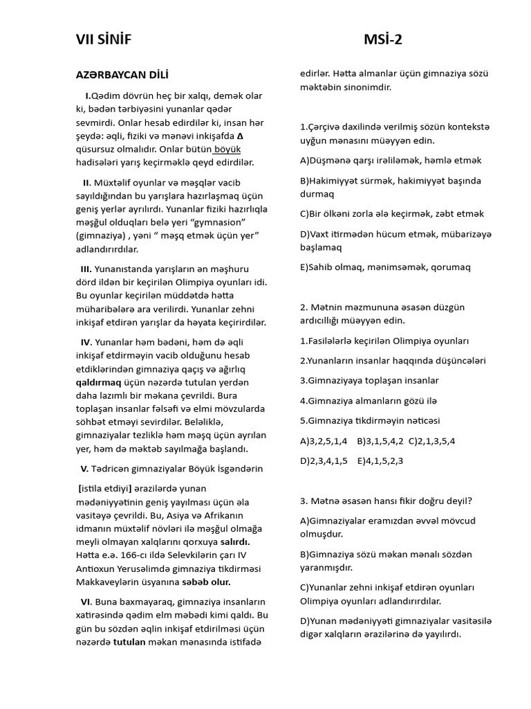 VII Sinif 56.11 | PDF