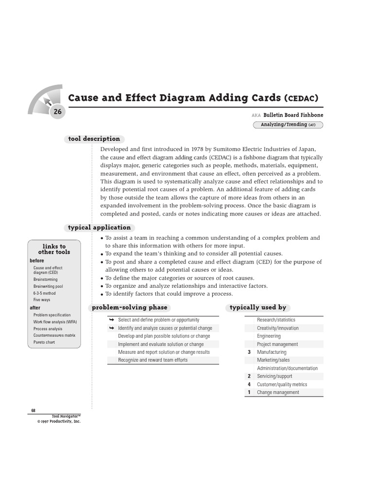 Tool CEDAC | PDF | Causality | Brainstorming