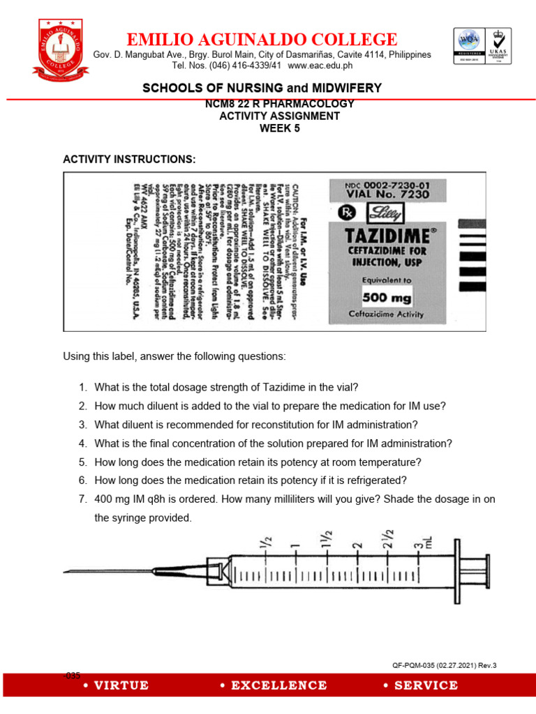 Pharma Rle Week 5 Activity Assignment | PDF