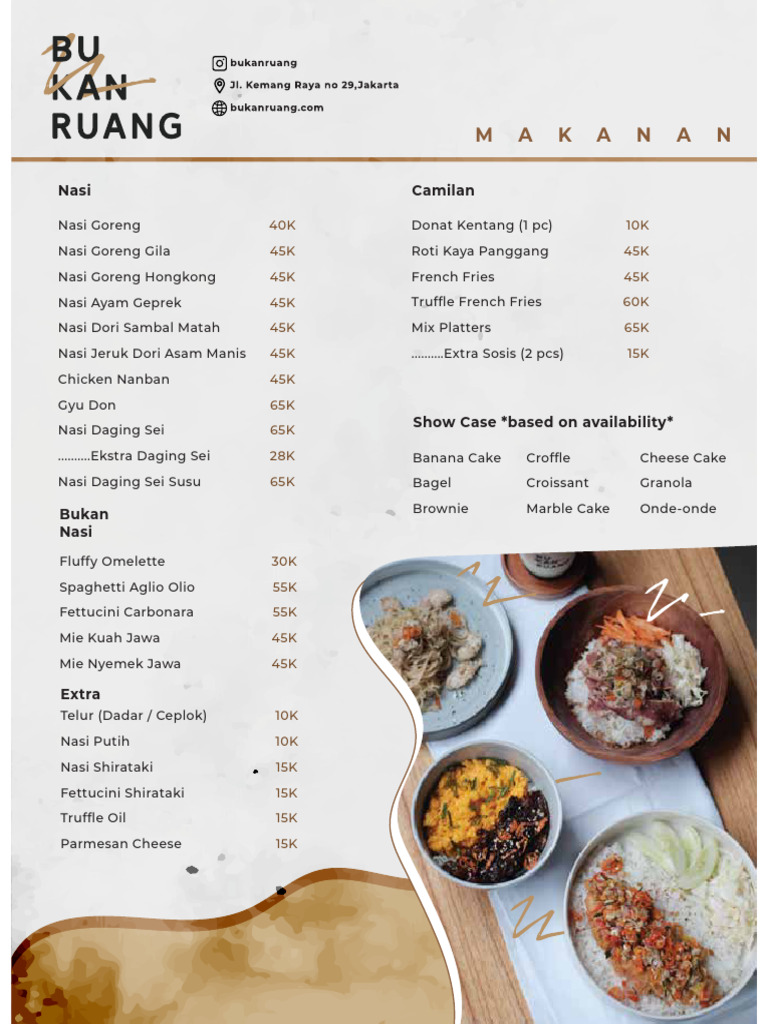 Menu Variasi Makanan dan Minuman | PDF | Kopi | Makanan