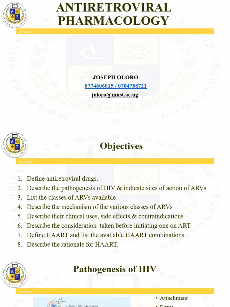 Antiretroviral Drug Classes and Mechanisms | PDF | Management Of Hiv ...