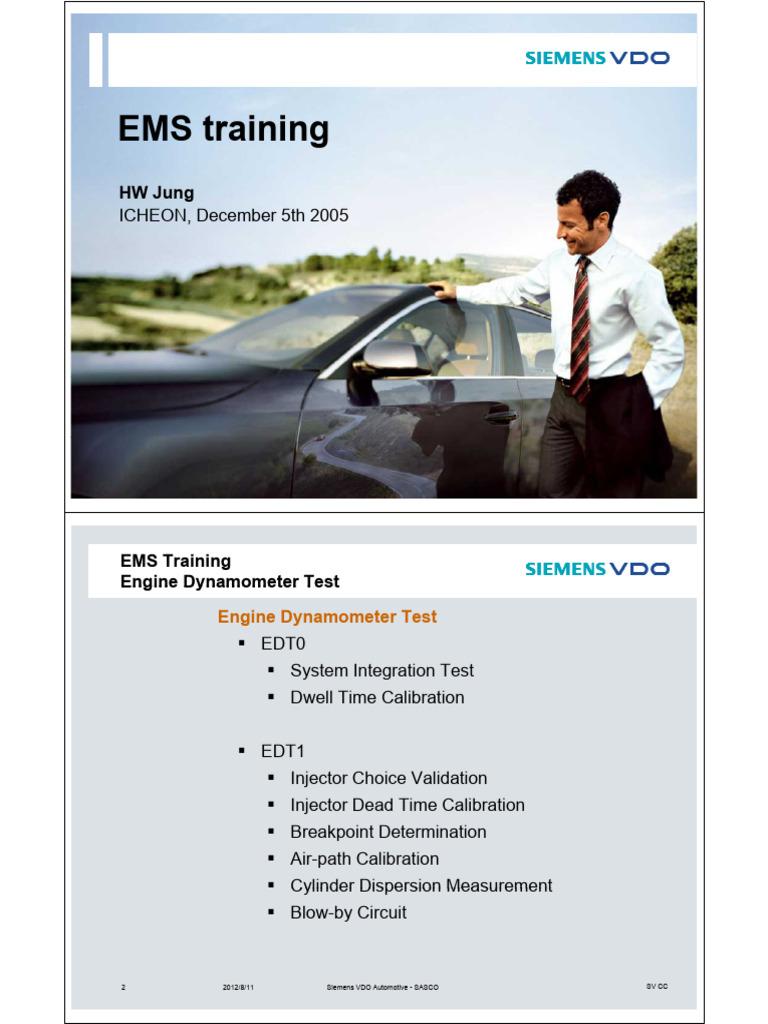 Siemens VDO EMS Training Overview | PDF | Fuel Injection | Throttle
