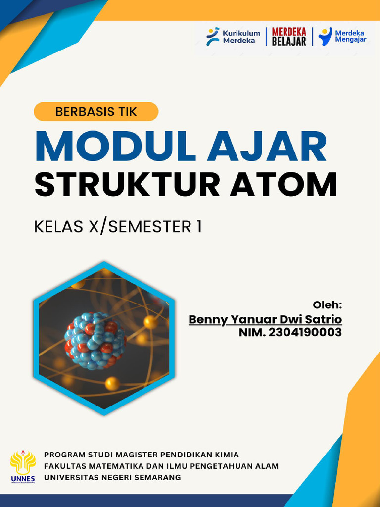 Modul Ajar Struktur Atom Kelas 10 | PDF
