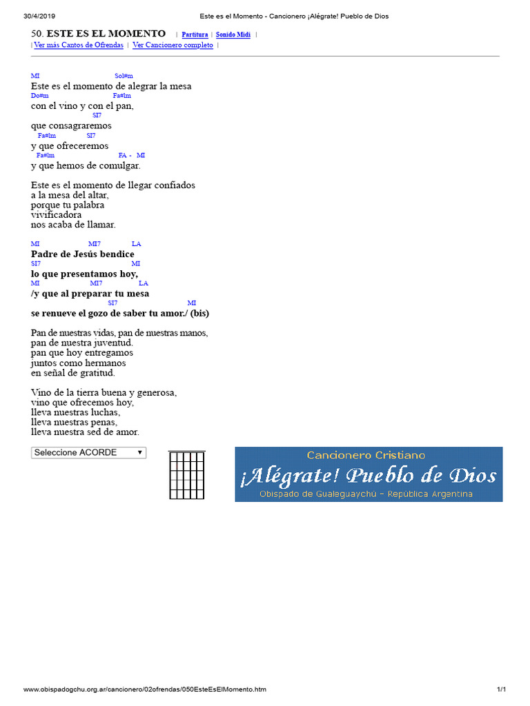 Este es el momento de alegrar la mesa | PDF