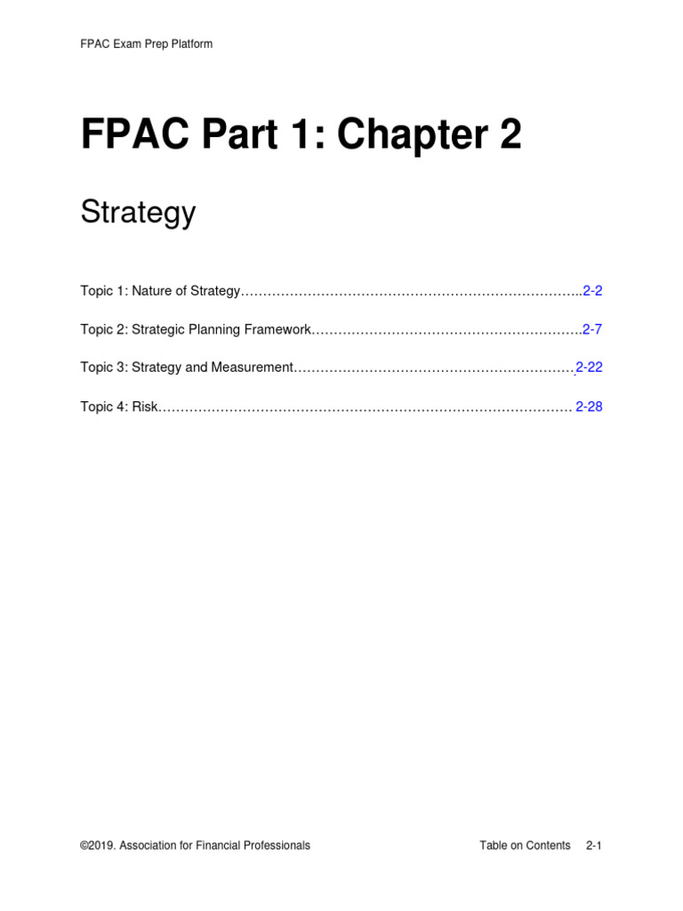 FPAC Part 1 Chapter 02 | PDF | Strategic Management | Swot Analysis