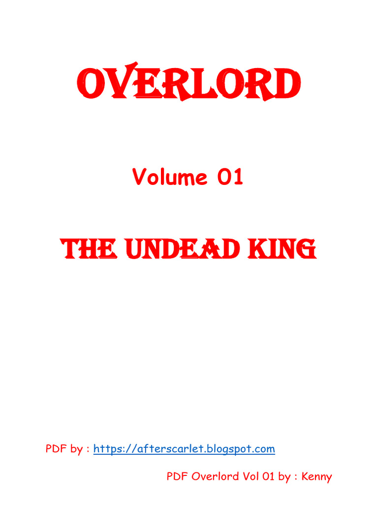Overlord Volume 01 - The Undead King | PDF | Fiksi Misteri, Thriller ...