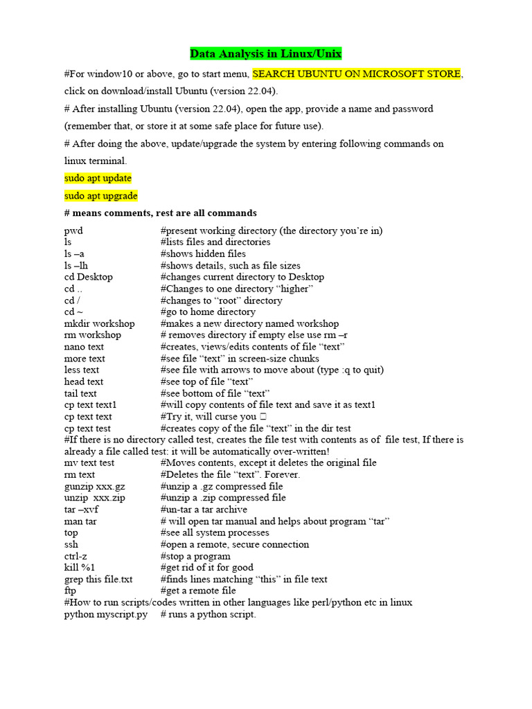 Linux Commands Pdf Computer File Directory Computing 7727