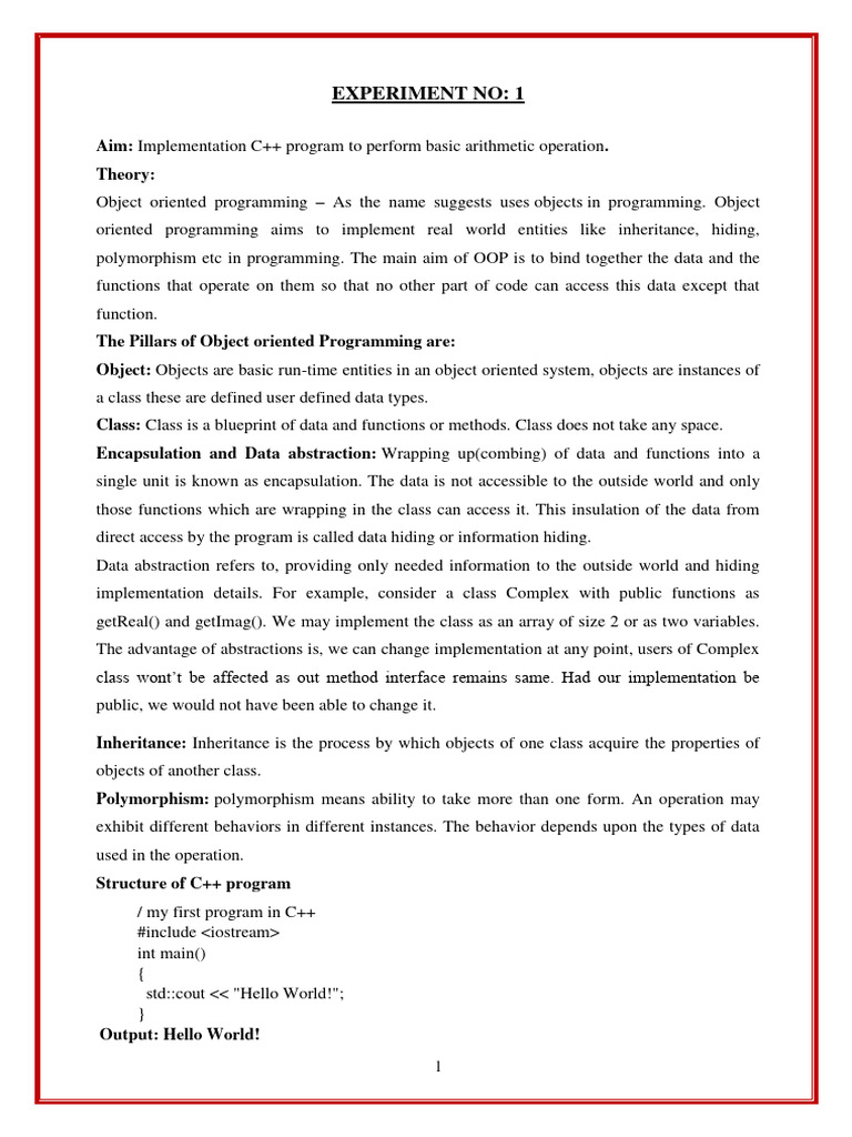 Final - OOPJ Lab Manual | PDF | Programming | Constructor (Object ... Final - OOPJ Lab Manual | PDF | Programming | Constructor (Object ...