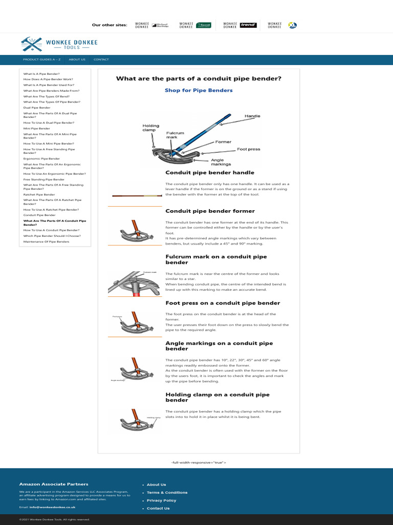 What Are The Parts of A Conduit Pipe Bender - Wonkee Donkee Tools | PDF ...