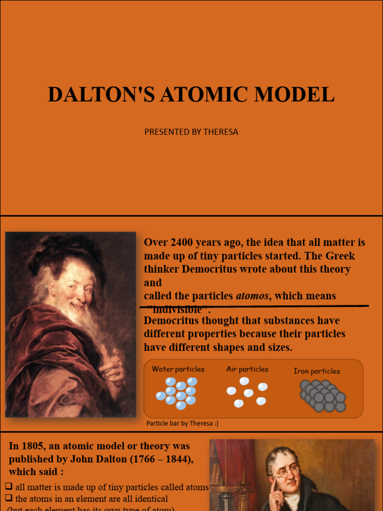 Dalton's Atomic Model | PDF | Chemical Elements | Atoms