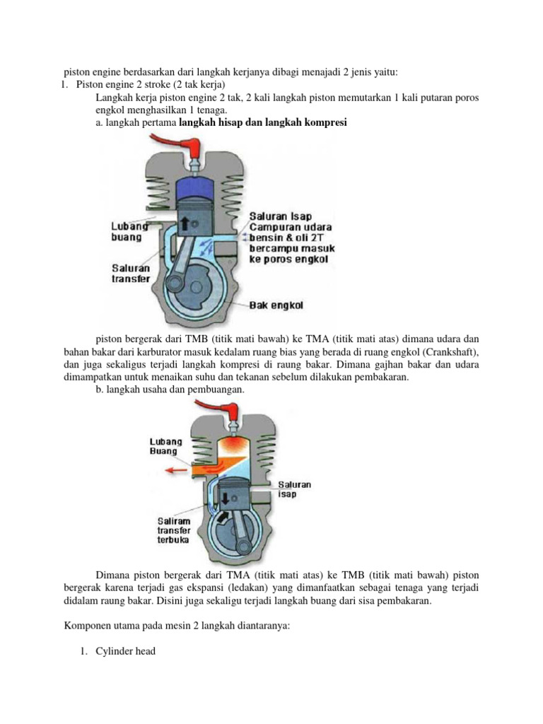 Materi Piston Engine 2 Tak Dan 4 Tak-1 | PDF