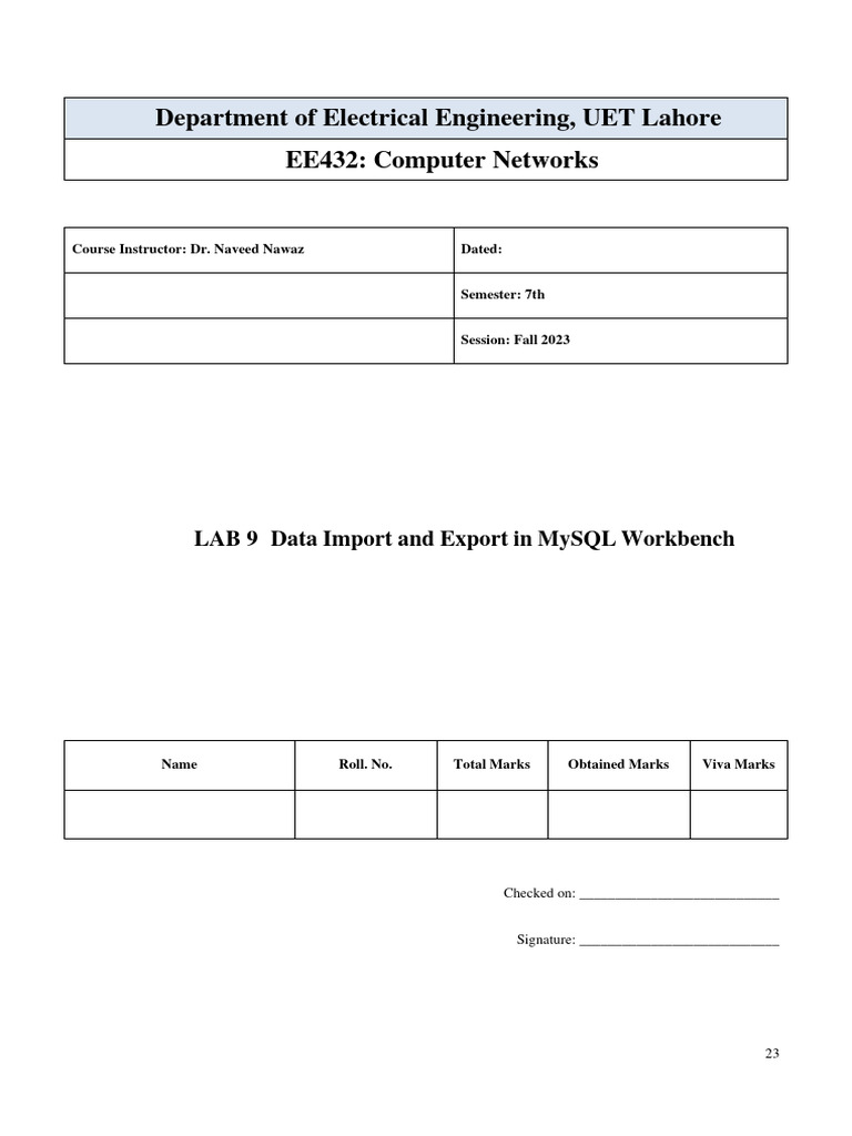 Lab 09 | PDF | Computing | Data Management