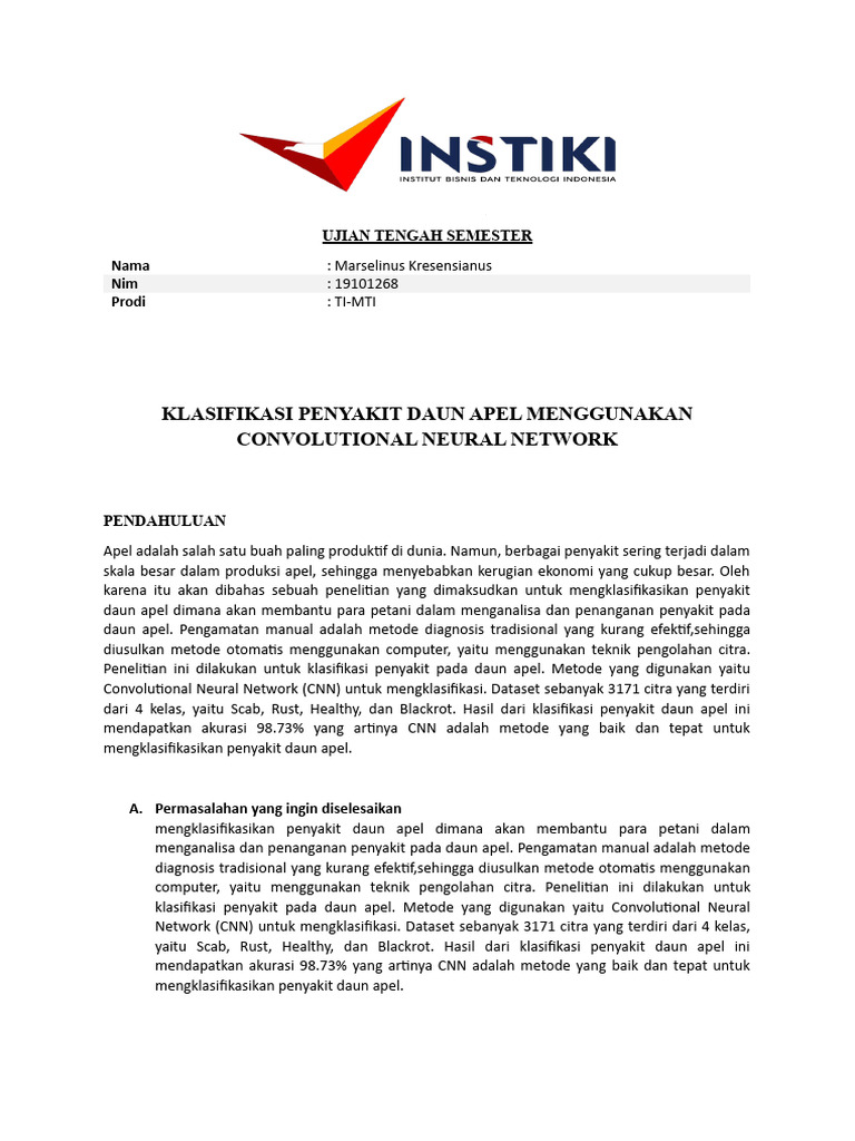 Marselinus Kresensianus 19101268 UTS AI | PDF