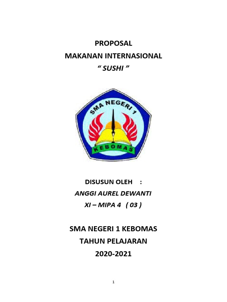 Proposal Bin Sushi | PDF