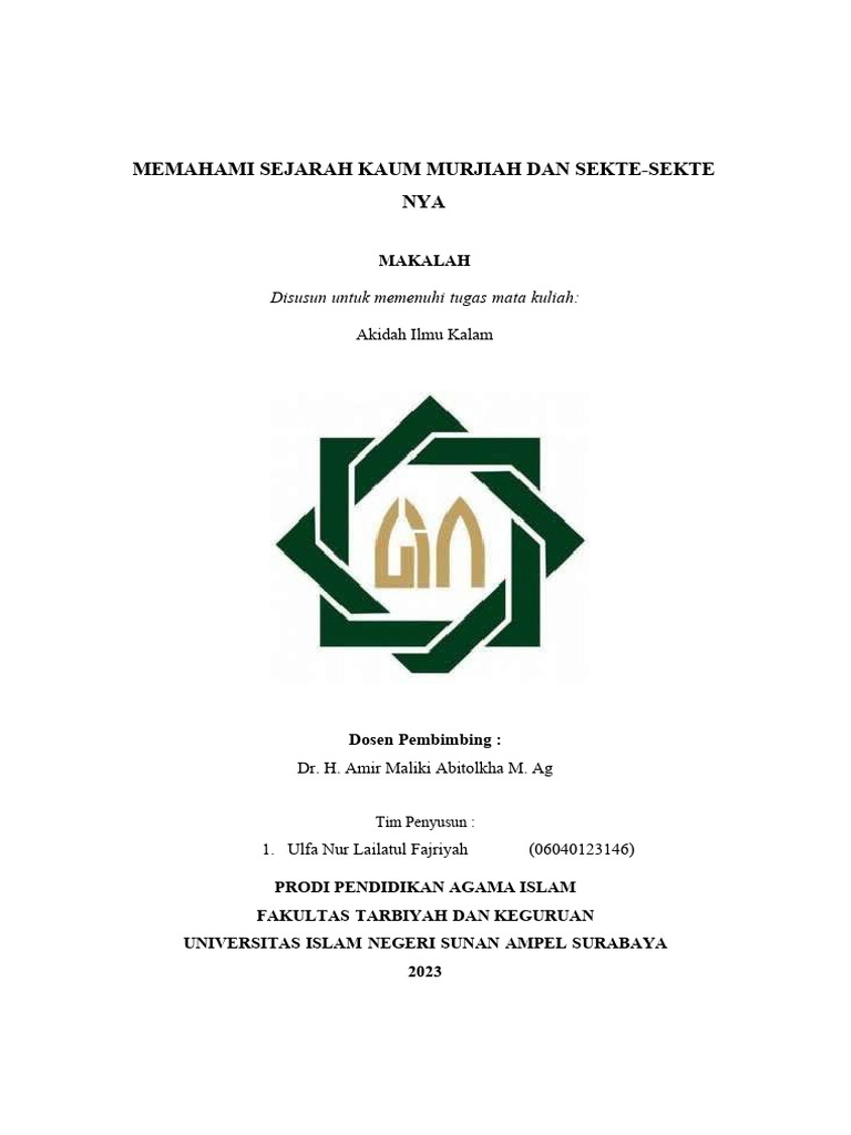 Sejarah dan Sekte Kaum Murjiah | PDF | Ilmu Sosial | Sejarah