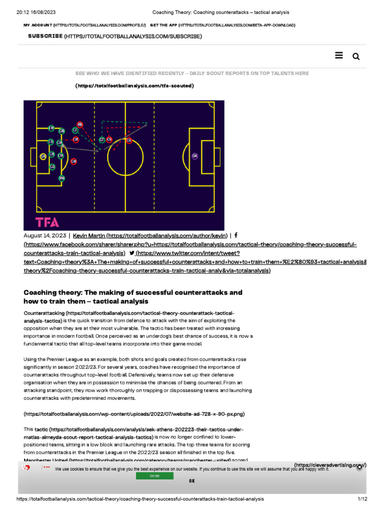 Coaching Theory - Coaching Counterattacks - Tactical Analysis | PDF ...