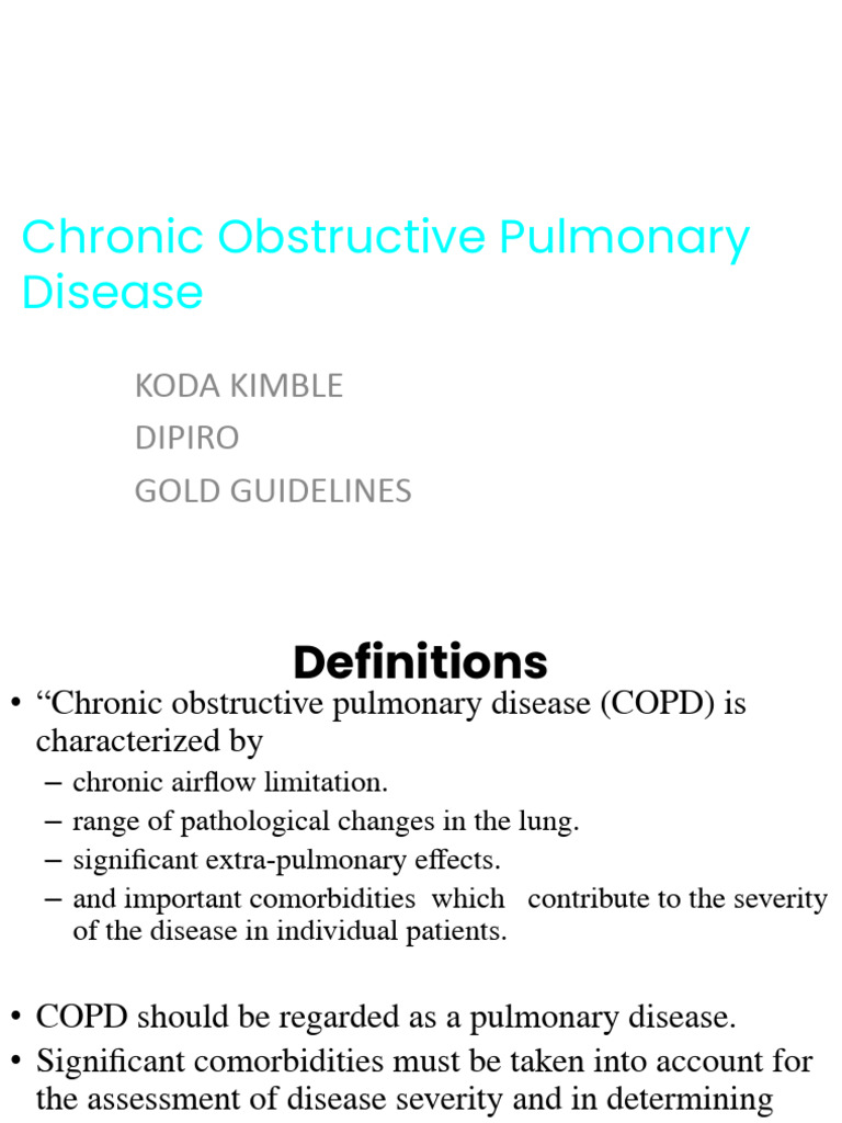 COPD | PDF | Chronic Obstructive Pulmonary Disease | Lung