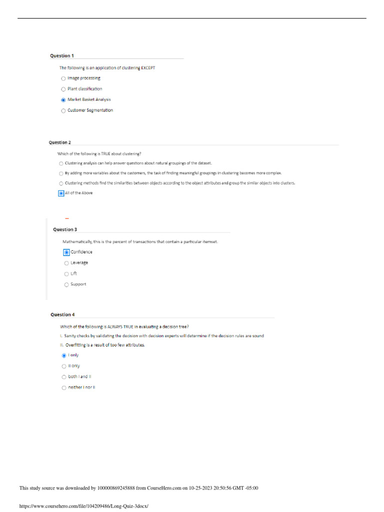 CourseHero Quiz Resource | PDF