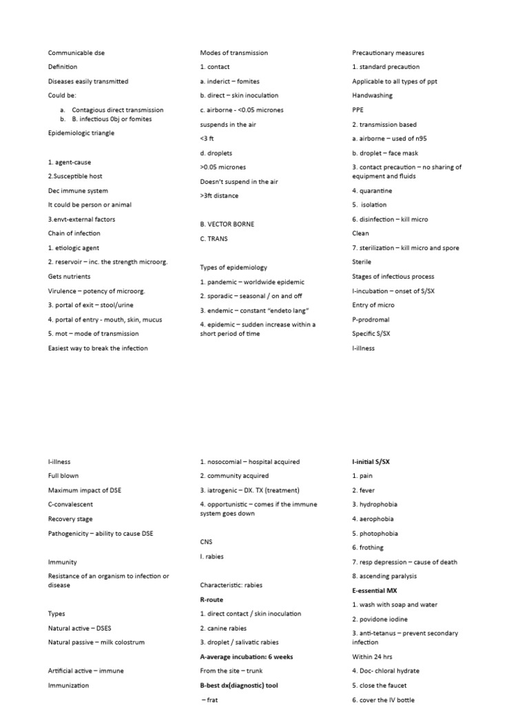 Communicable Dse | PDF | Infection | Epidemiology