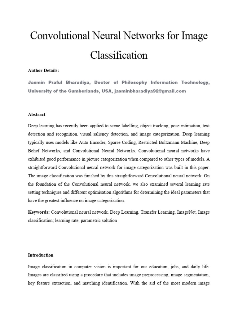 1.convolutional Neural Networks For Image Classification | PDF | Deep ...