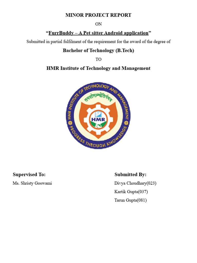 Minor Project Report (30%) | PDF | Usability | Mobile App