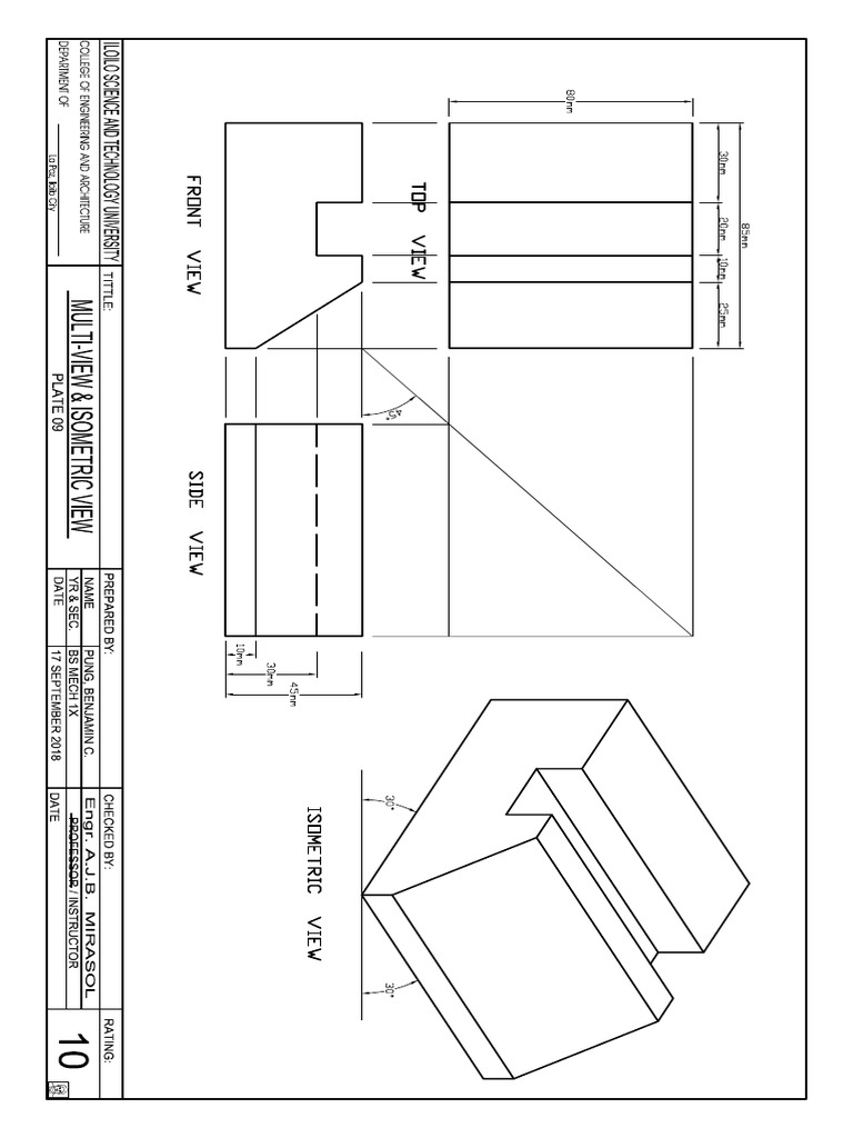 Plate #11-Orthographic Views | PDF