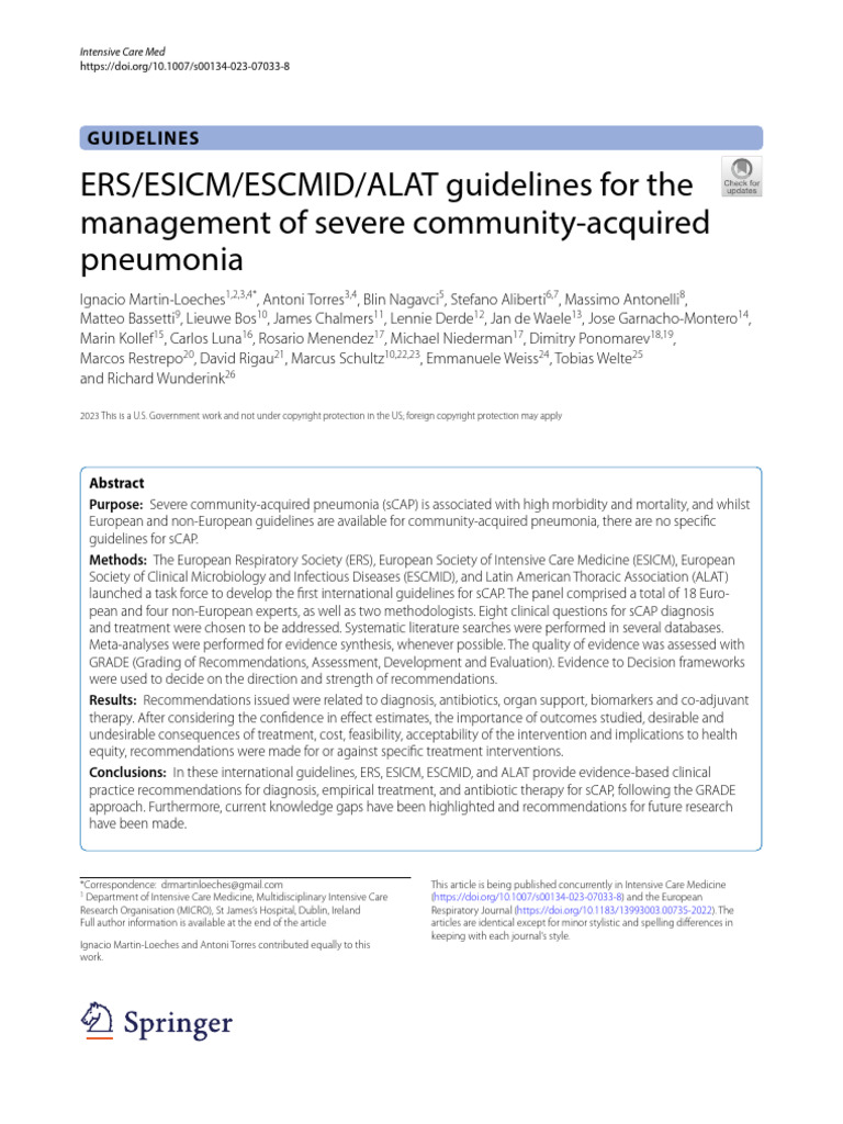 Martin-Loeches Et Al-2023-Intensive Care Medicine | PDF | Randomized ...