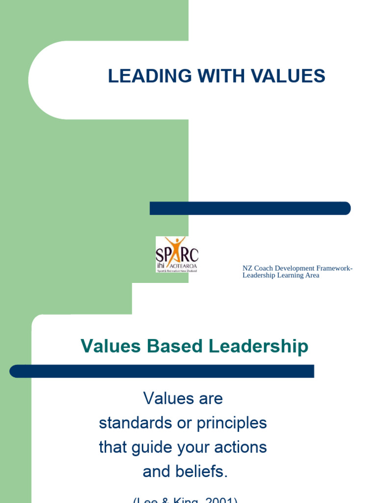 Leading With Values Resource Aug 07 | PDF | Leadership | Social Psychology